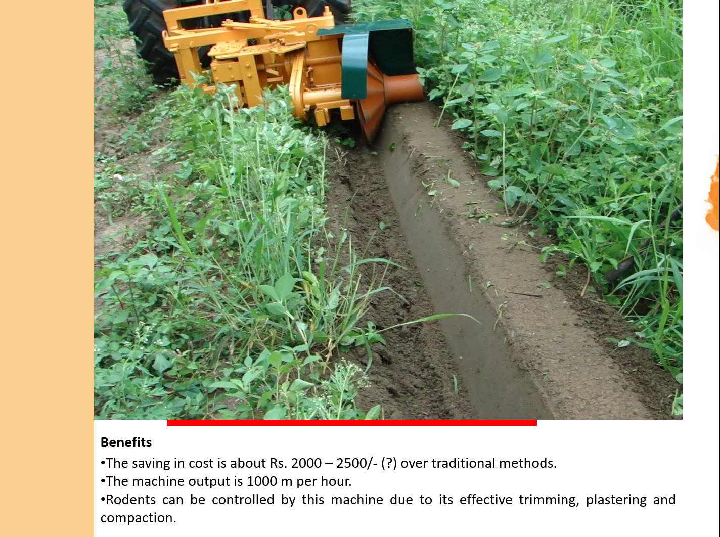 Tractor operated ridge plastering machine